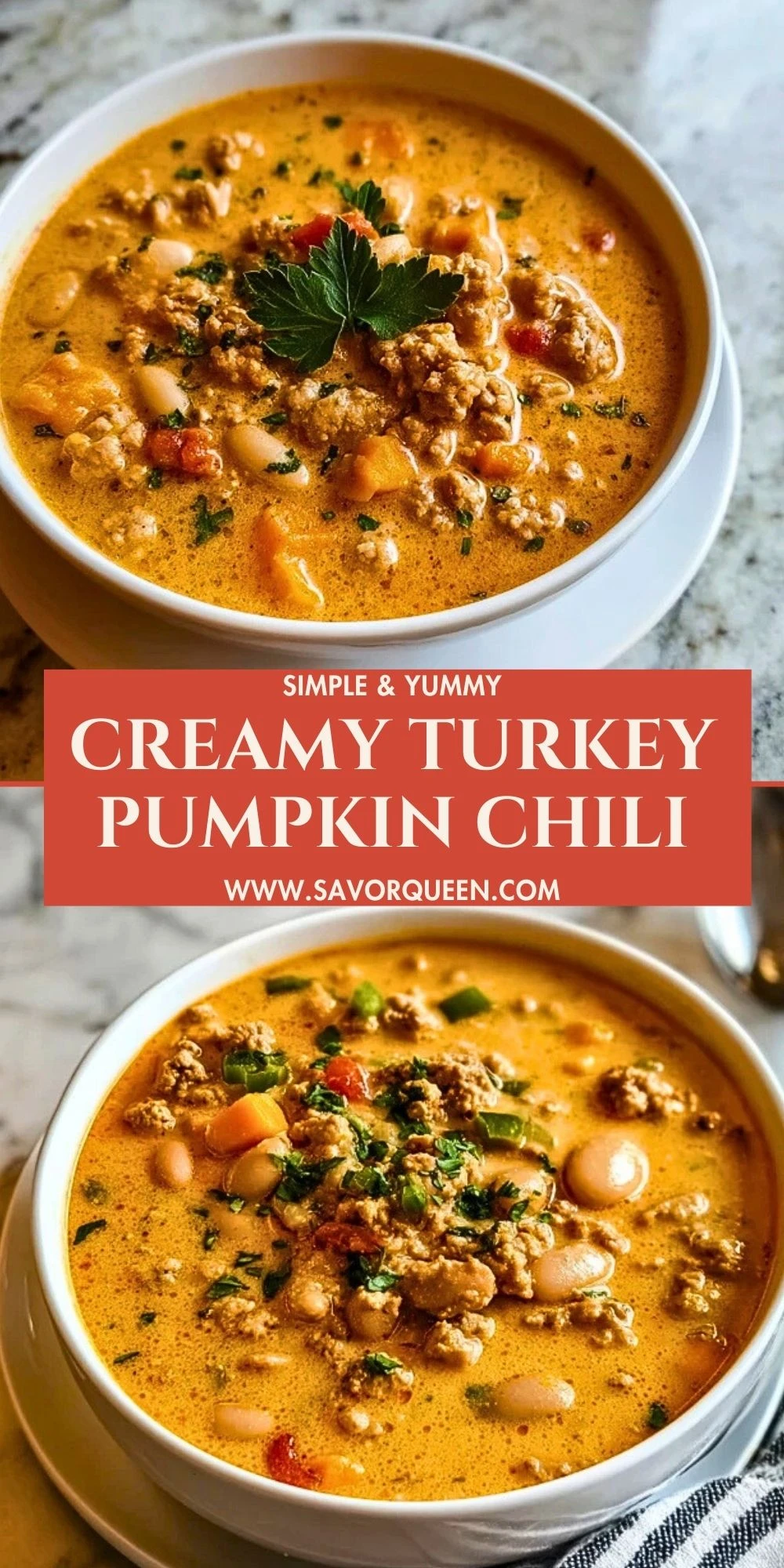 Creamy Turkey Pumpkin Chili