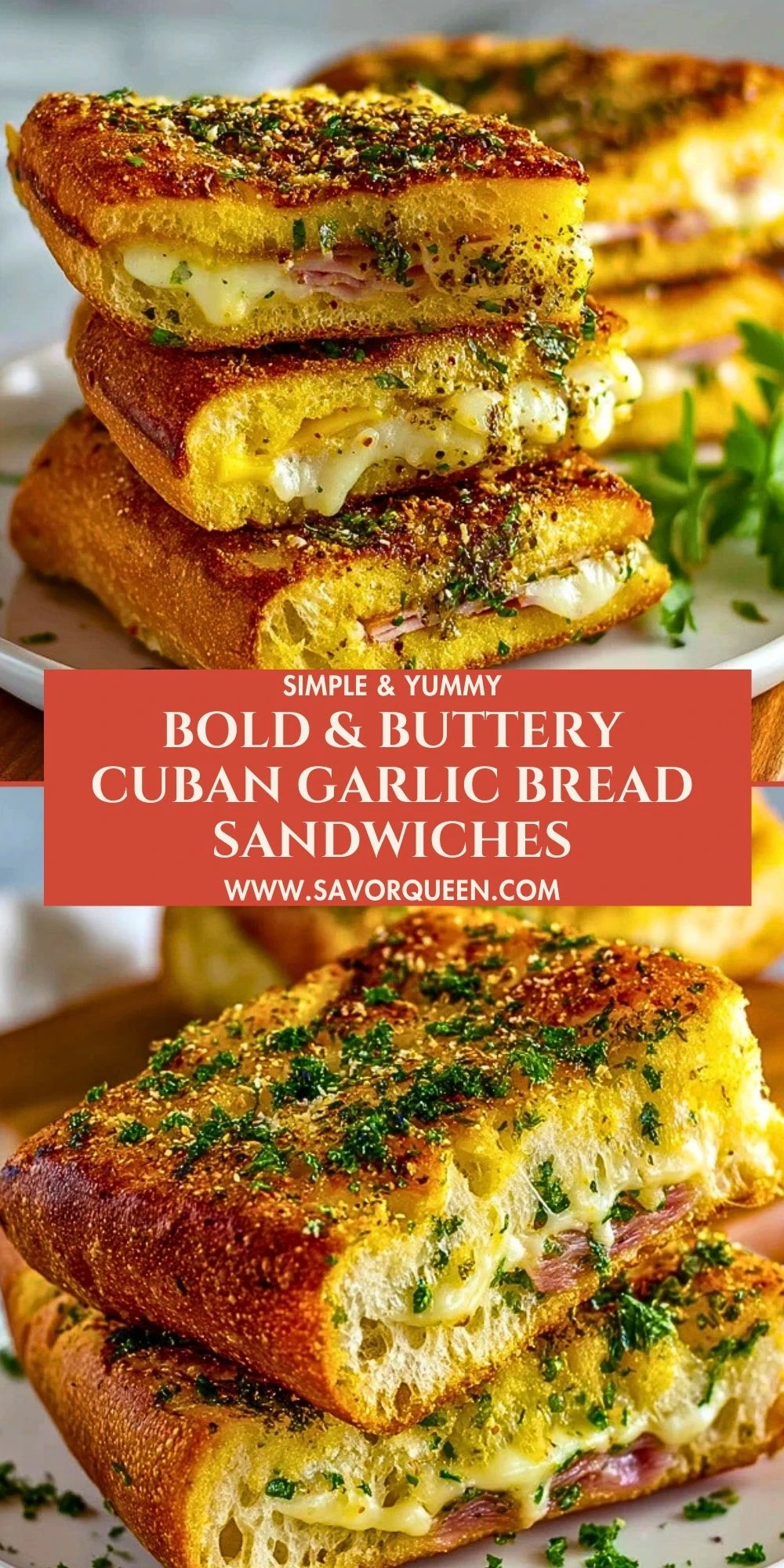 Bold & Buttery Cuban Garlic Bread Sandwiches