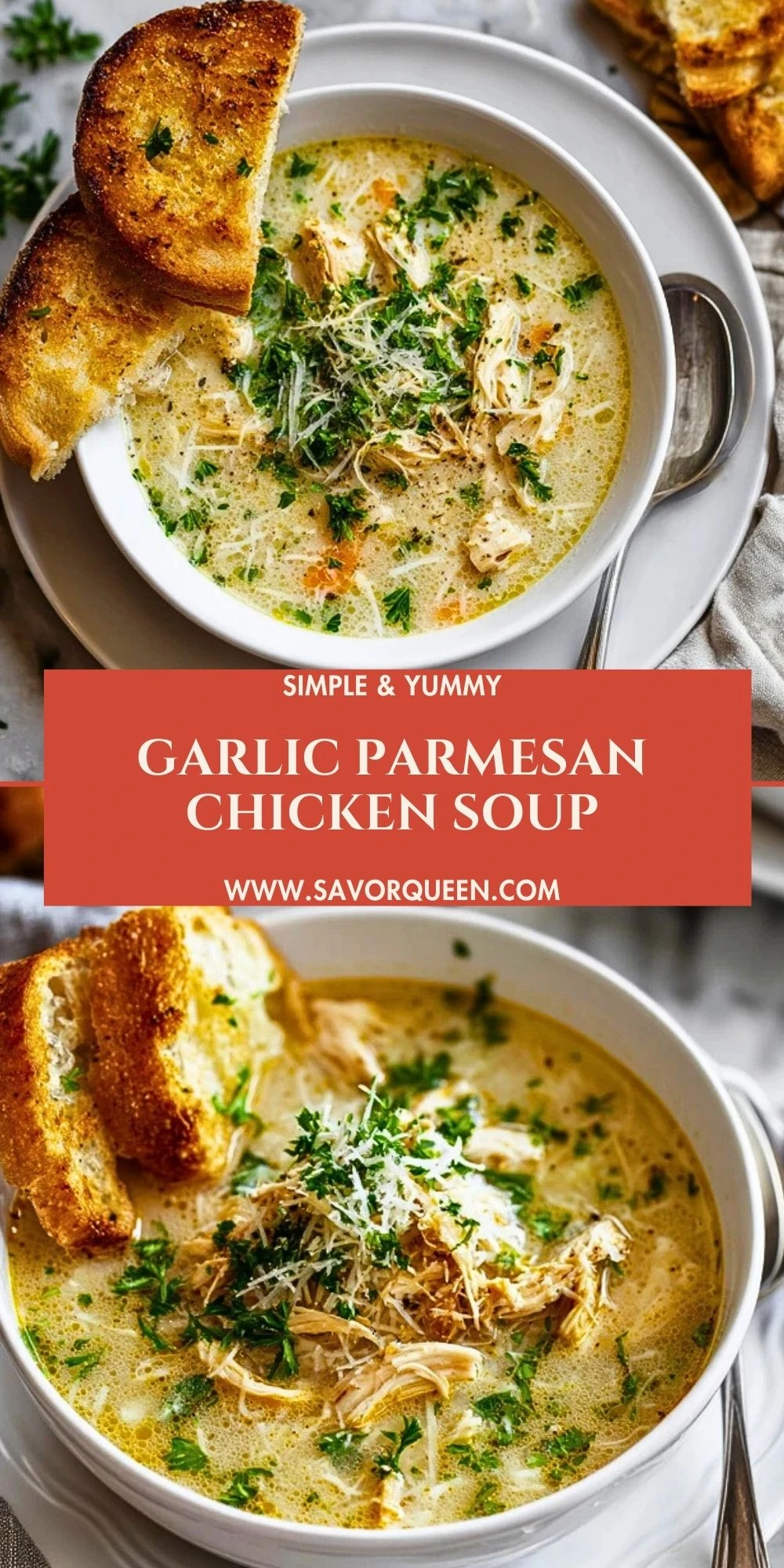 Garlic Parmesan Chicken Soup