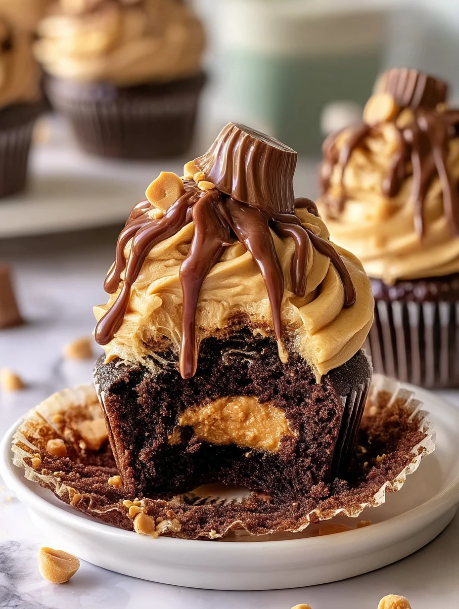 Peanut Butter Chocolate Cupcakes