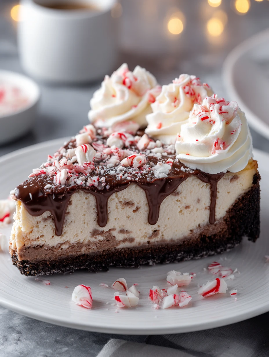 Peppermint Bark Cheesecake