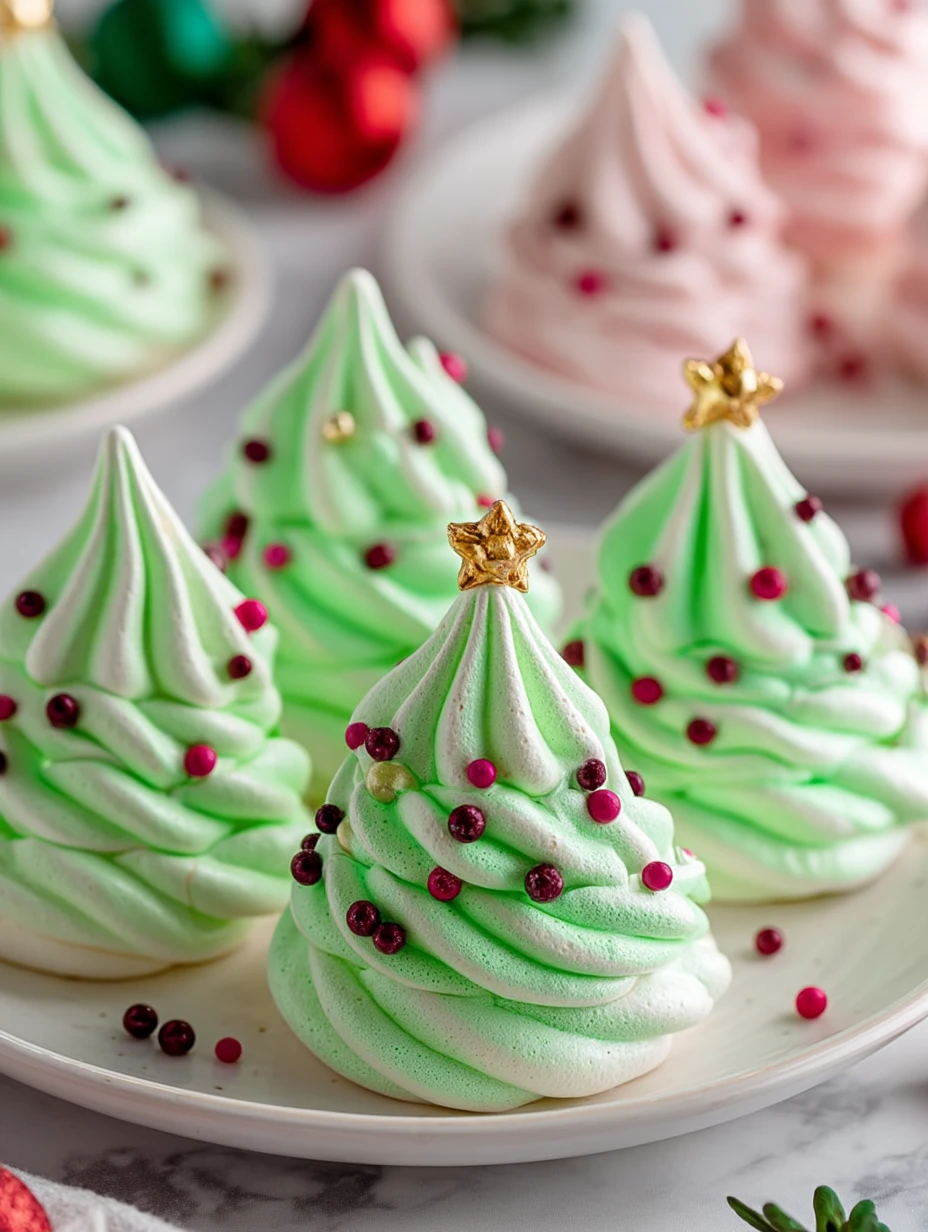 Festive Meringue Christmas Trees