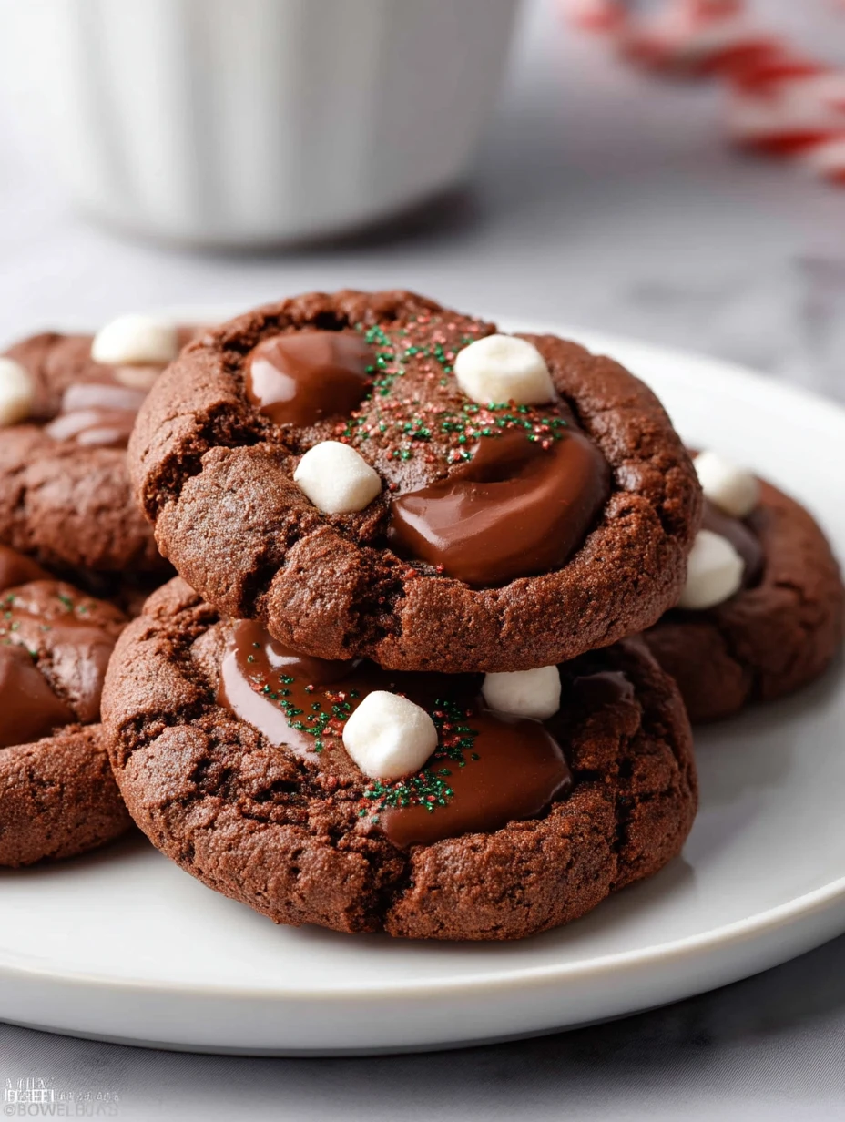 Chewy Hot Cocoa Cookies