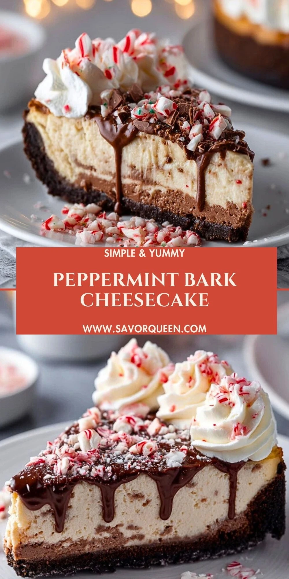 Peppermint Bark Cheesecake