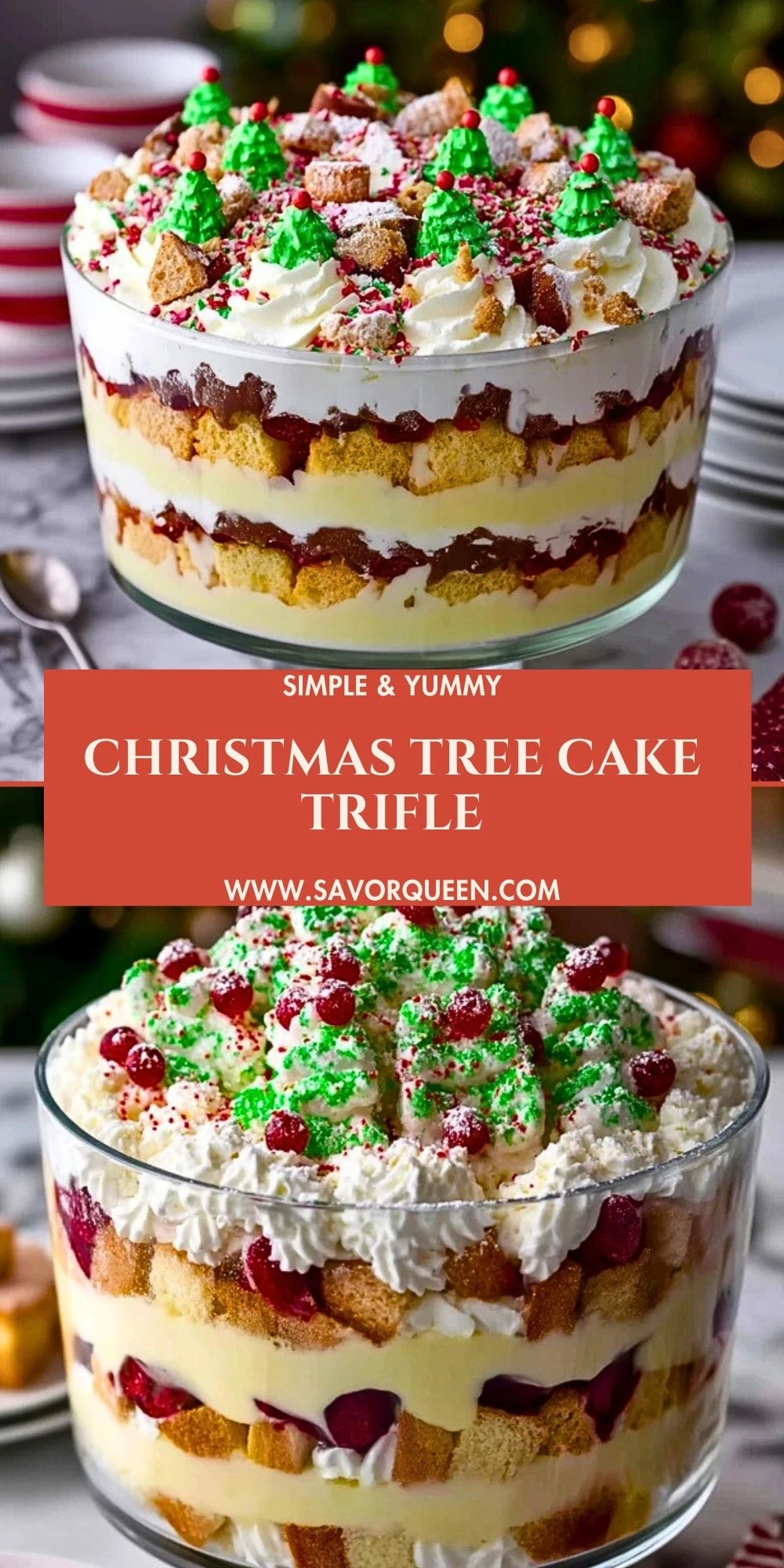 Christmas Tree Cake Trifle