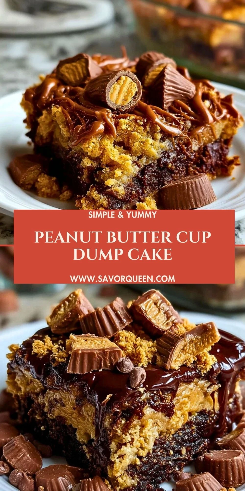 Peanut Butter Cup Dump Cake