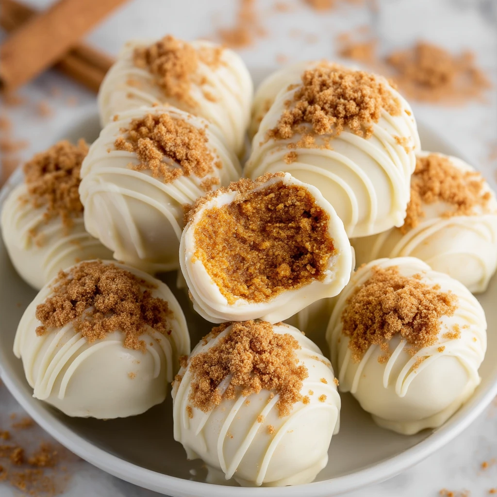 Pumpkin Pie Cheesecake Truffles